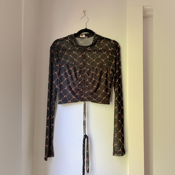 Urban Outfitters | Tops | Meraki Sheer High Neck Half Moon Top | Poshmark